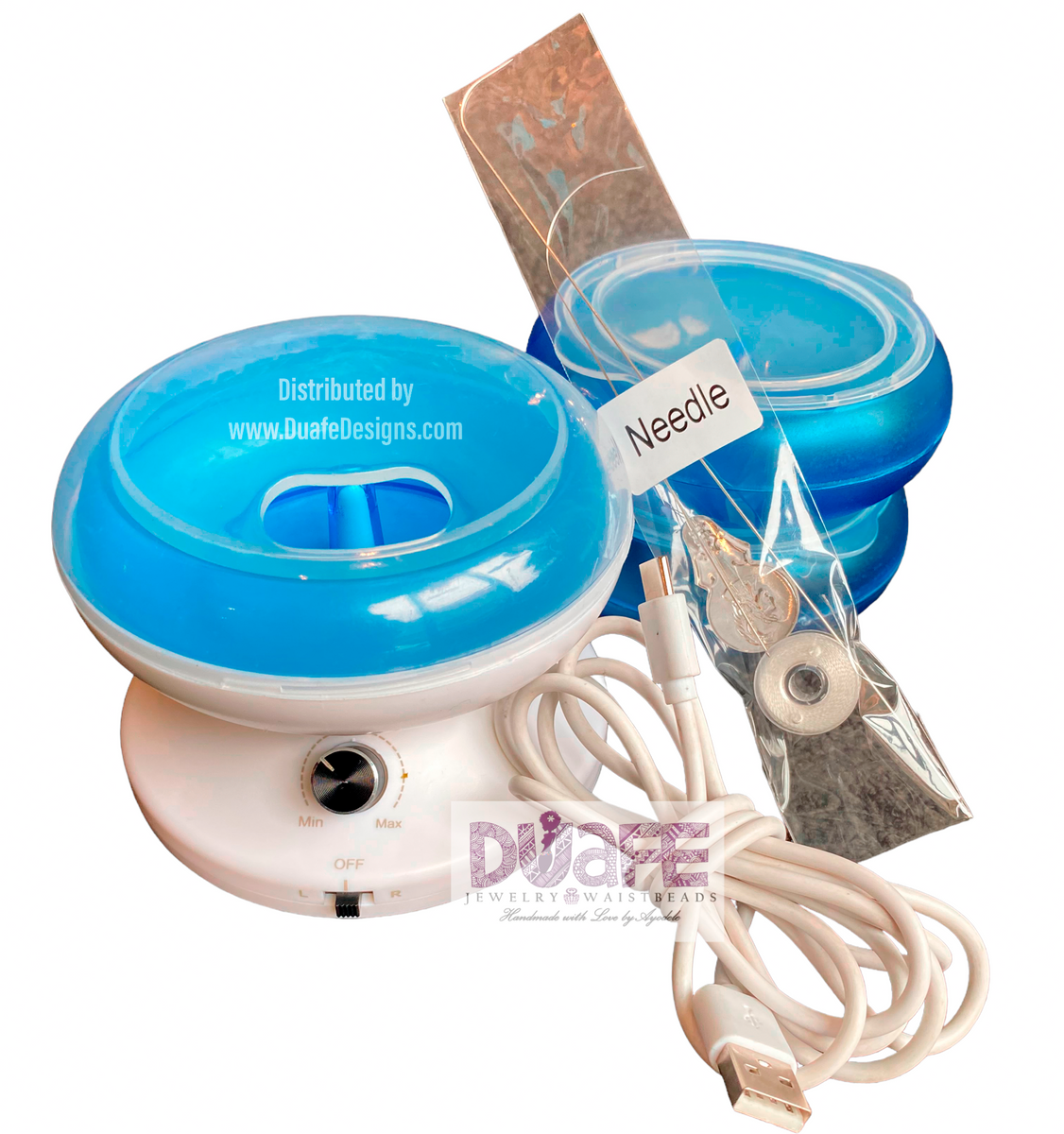 Electric Bead Spinner Kit – Duafe Designs & Waist Beads by Ayodele