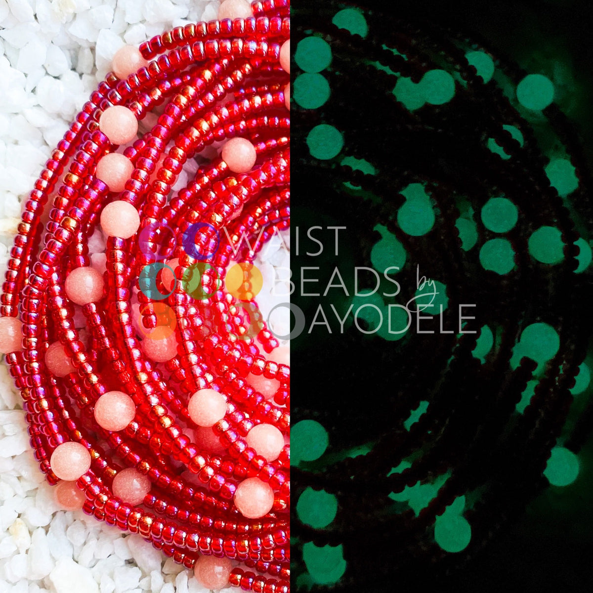 Love & Light (Glow in the Dark-Fuschia) – Duafe Designs & Waist Beads ...